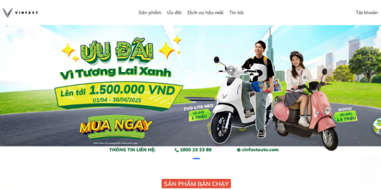 Top 08 Mẫu Thiết Kế Website Xe Máy Giá Rẻ Đẹp Mắt Chuẩn SEO